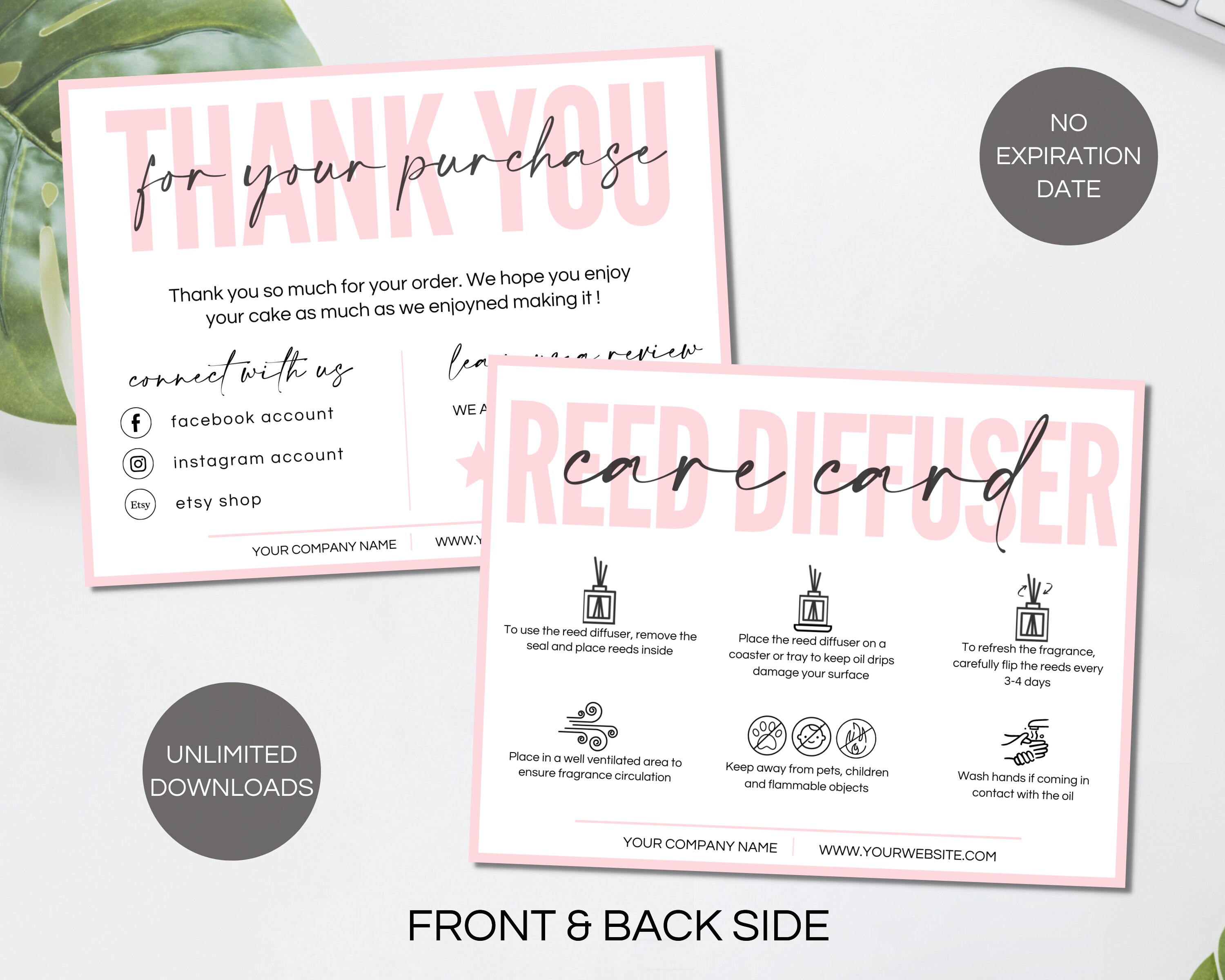 Reed Diffuser Care Card Editable Reed Diffuser Care - Etsy