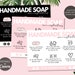 Soap Care Card Template, Editable Handmade Soap Care Cards, Printable ...