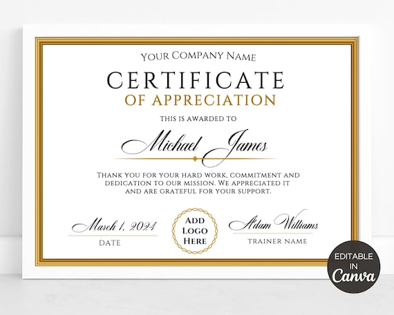 Certificado Para Palabras De Agradecimiento