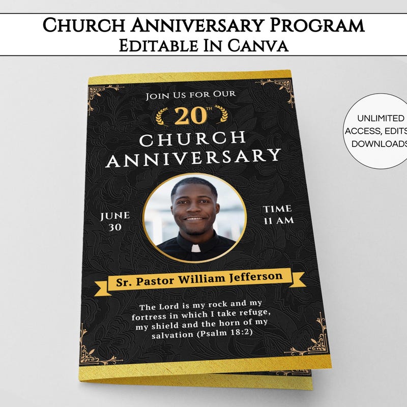 Church Pastoral Anniversary Program - Etsy