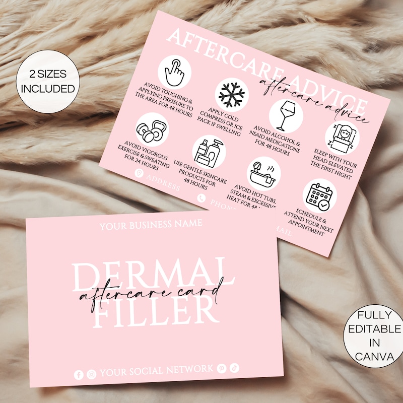 Botox Aftercare Cards - Etsy