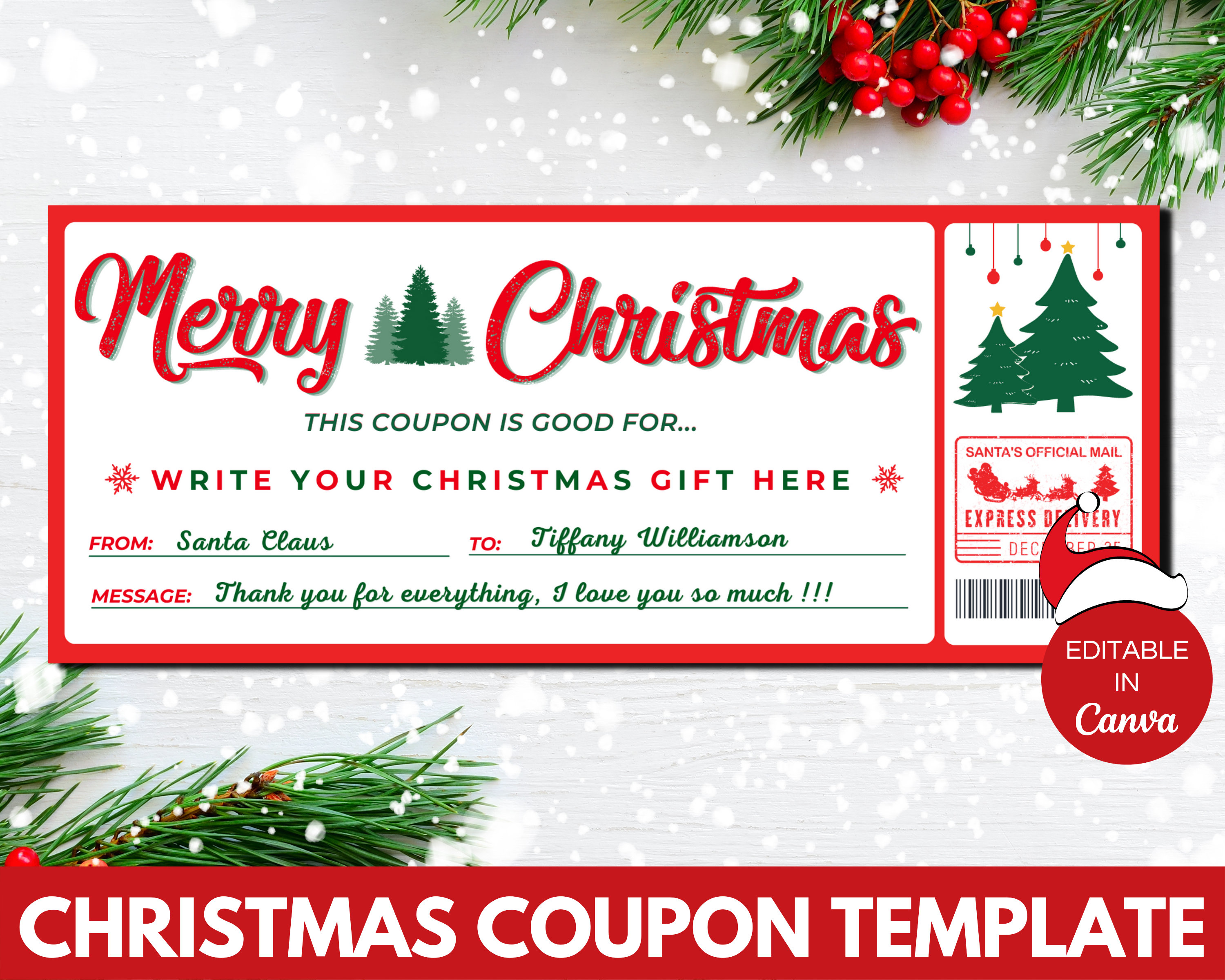Holiday Coupon Template