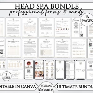 Head Spa Forms Bundle, Editable Japanese Head Spa Consent Forms, Beauty ...