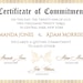 Commitment Certificate Template, Printable Certificate of Commitment ...