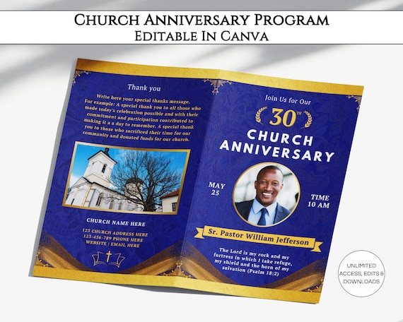 Printable Church Programs Church Program Template | PosterMyWall