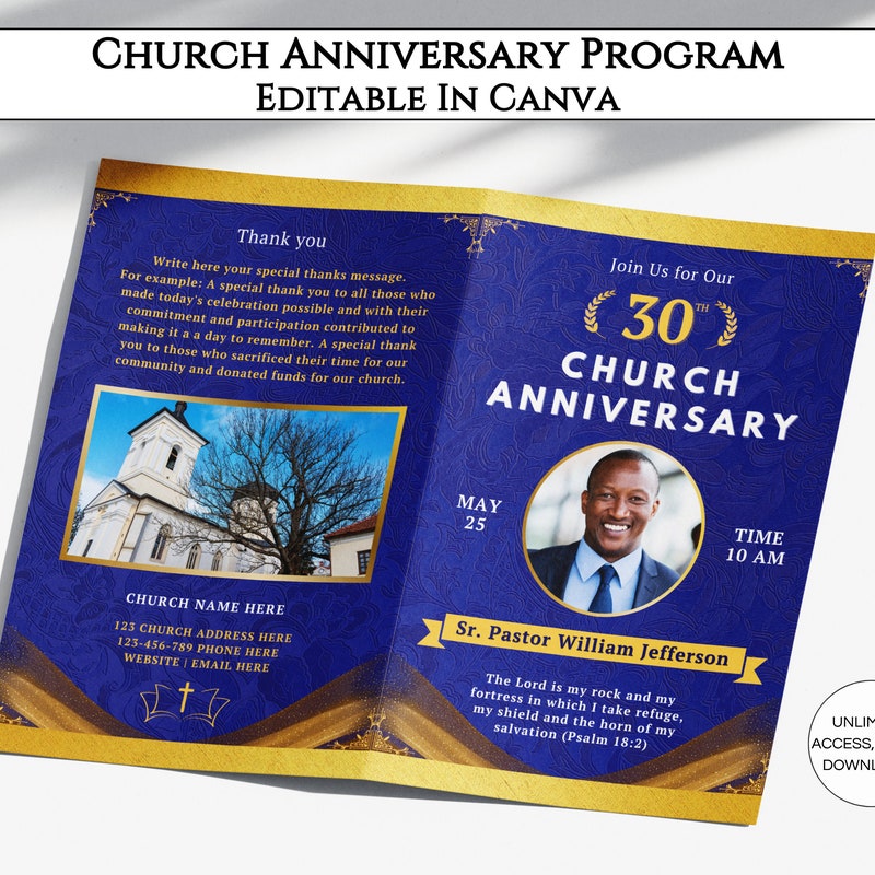 Church Anniversary Souvenir and Booklet - Etsy
