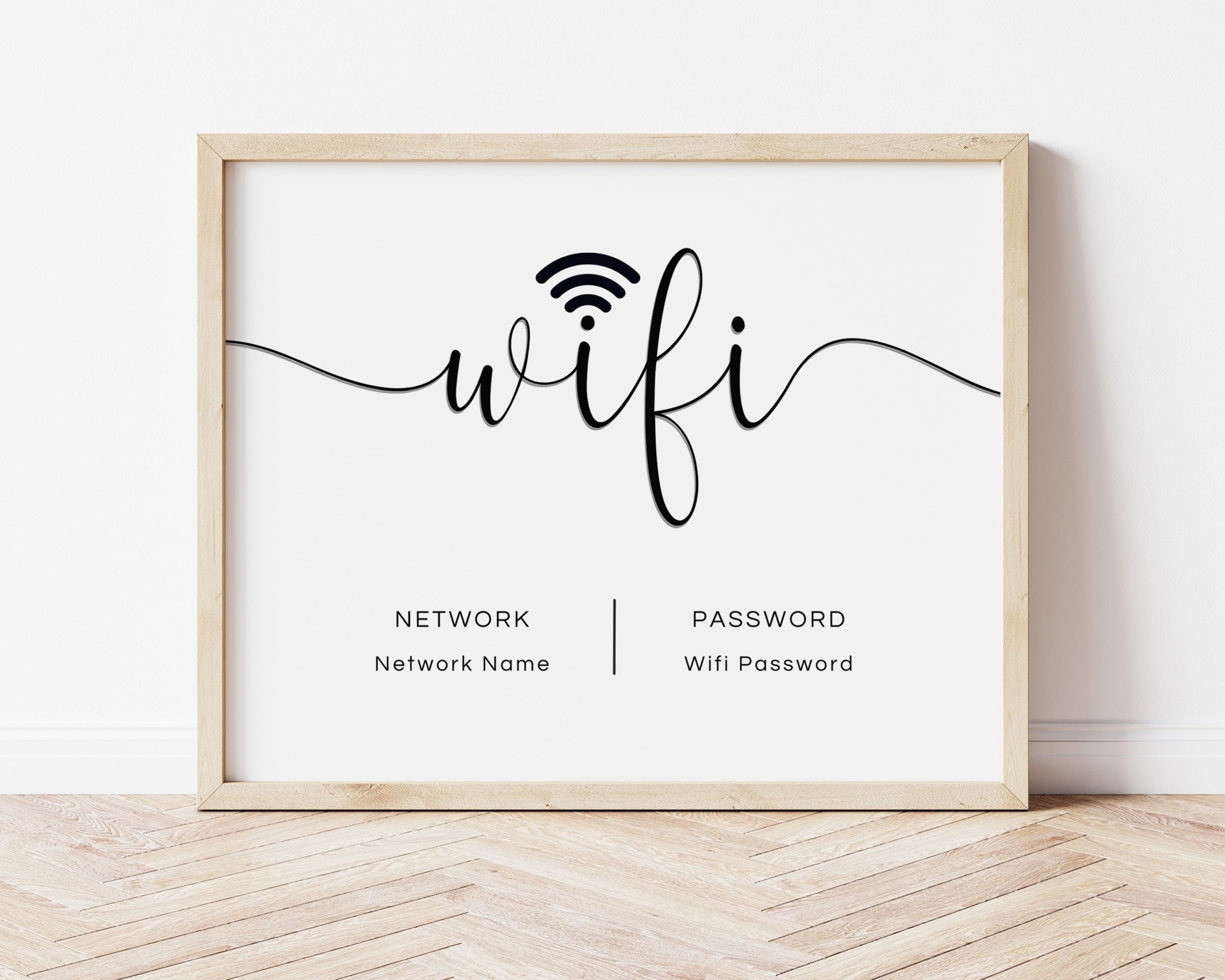 Wifi Sign Template Custom Wifi Password Sign Editable Airbnb - Etsy