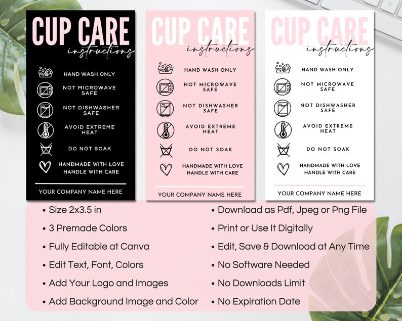 Cup Care Card Template Editable Cup Care Cards Printable - Etsy Australia