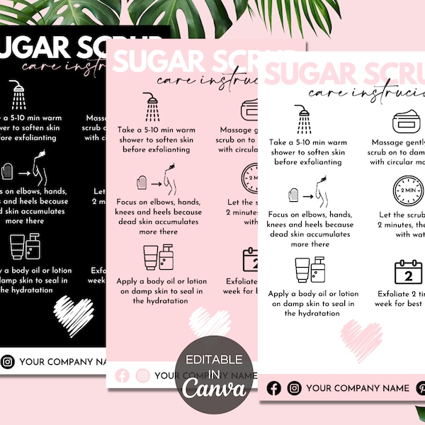 Sugar Scrub Label - Etsy