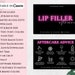 Lip Filler Aftercare Card, Editable Lip Injections Care Guide ...
