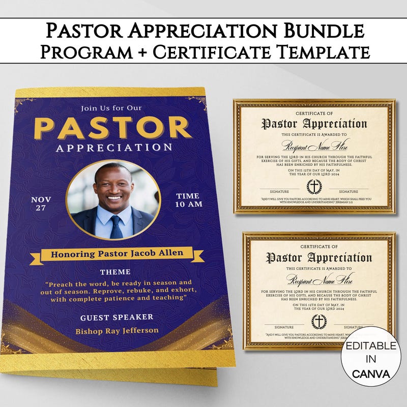 Pastor Installation Certificate - Etsy
