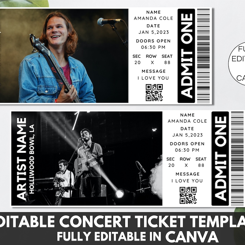 Fake Concert Ticket - Etsy