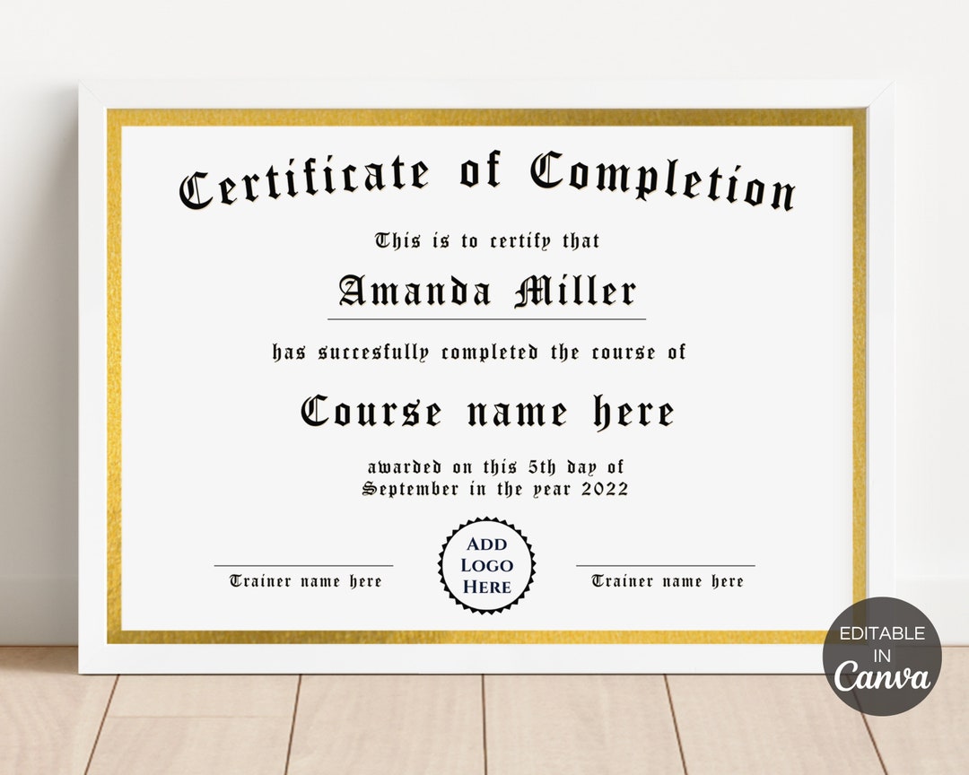 Certificate Of Completion Template Editable Certificate Template Printable Lash Makeup Artist 