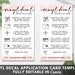 Editable Vinyl Decal Instructions Card, Printable Vinyl Care Card ...