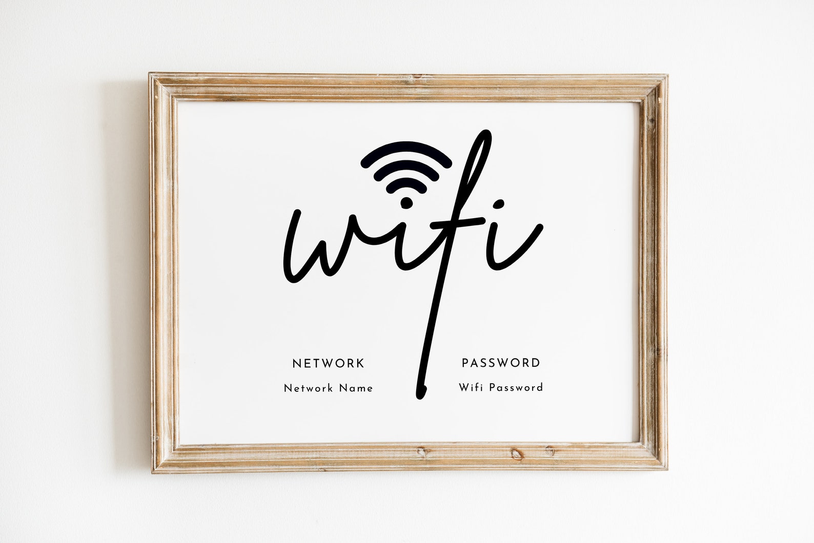Wifi Password Sign Printable, Editable Free Wifi Sign Template, Small ...