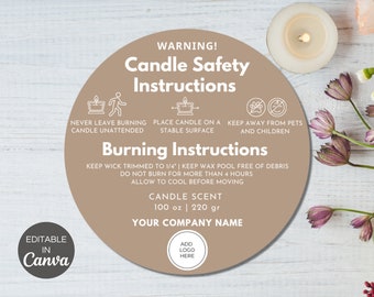 Tealight Warning Labels - Etsy