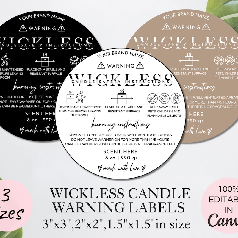 Candle Sticker Label Bees - Etsy