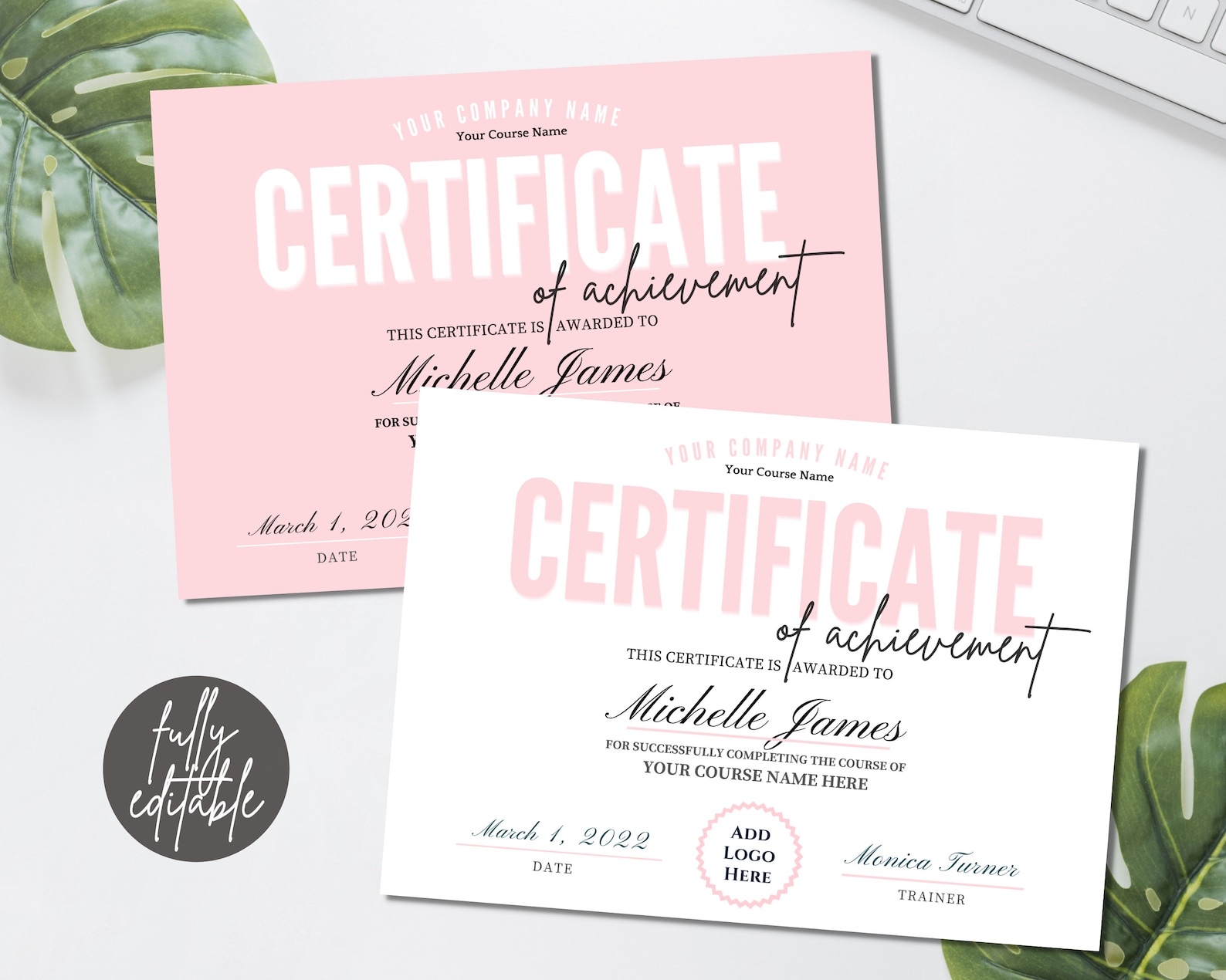 Editable Certificate of Achievement Template Certificate of - Etsy