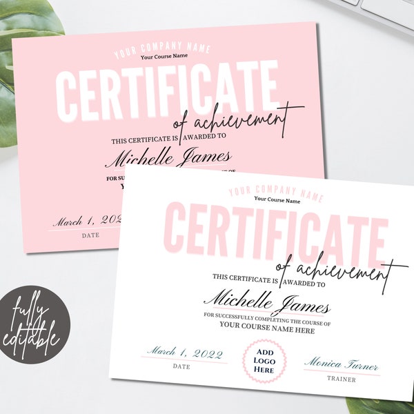 Wedding Certificate of Completion Template - Etsy