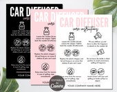 Car Diffuser Care Card Printable Car Diffuser Care Guide - Etsy