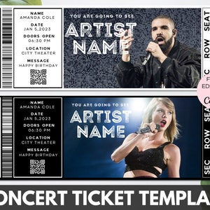 Editable Concert Ticket Canva Template Printable Event - Etsy