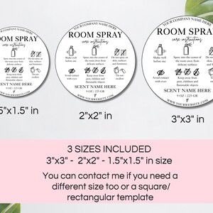Room Spray Warning Label Template, Editable Spray Caution Label ...