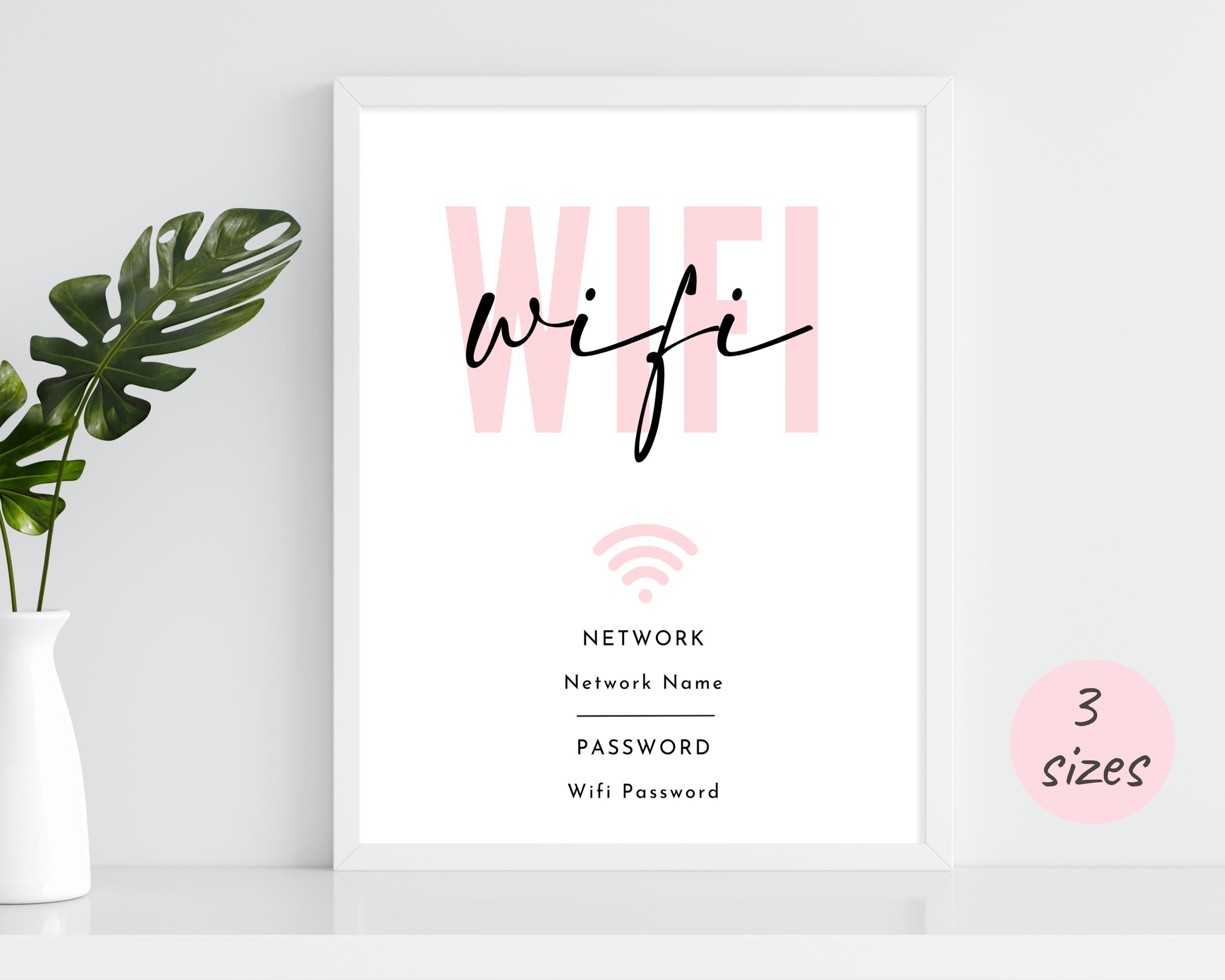 Wifi Password Sign Printable Editable Free Wifi Sign - Etsy