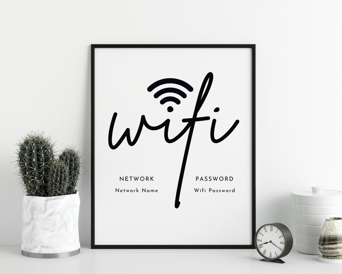 Wifi Password Sign Printable Editable Free Wifi Sign - Etsy