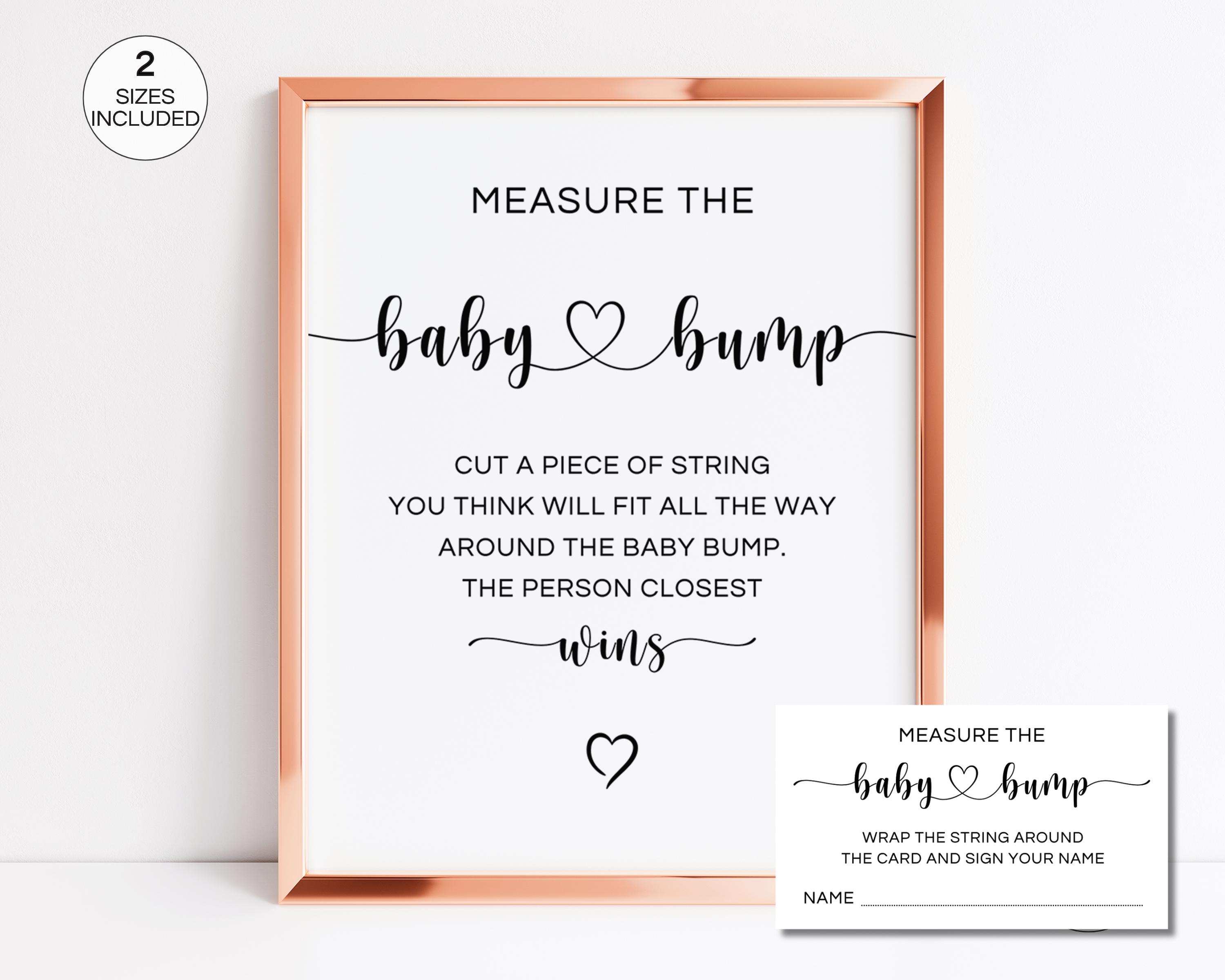 Measure the Baby Bump Sign Game, Printable How Big is Mommy's Belly ...