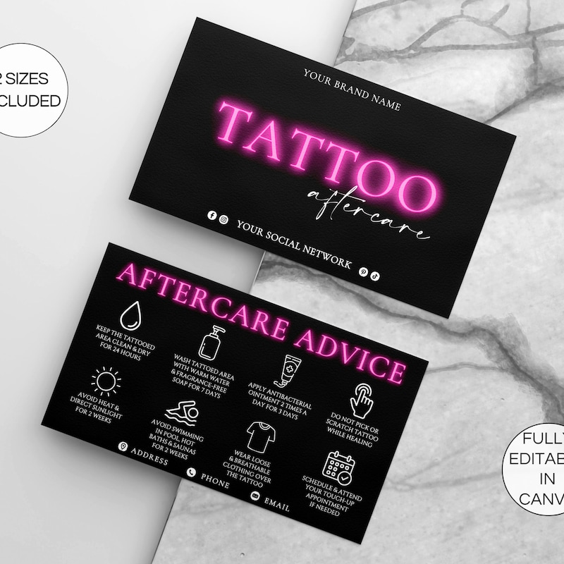 Business Card for Tattoos - Etsy