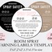 Room Spray Warning Label Template Editable Spray Caution - Etsy