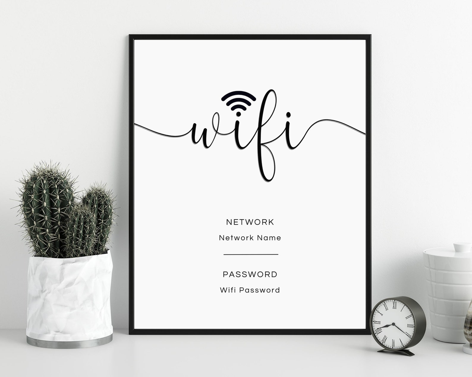 Wifi Sign Template Custom Wifi Password Sign Editable Airbnb | Etsy