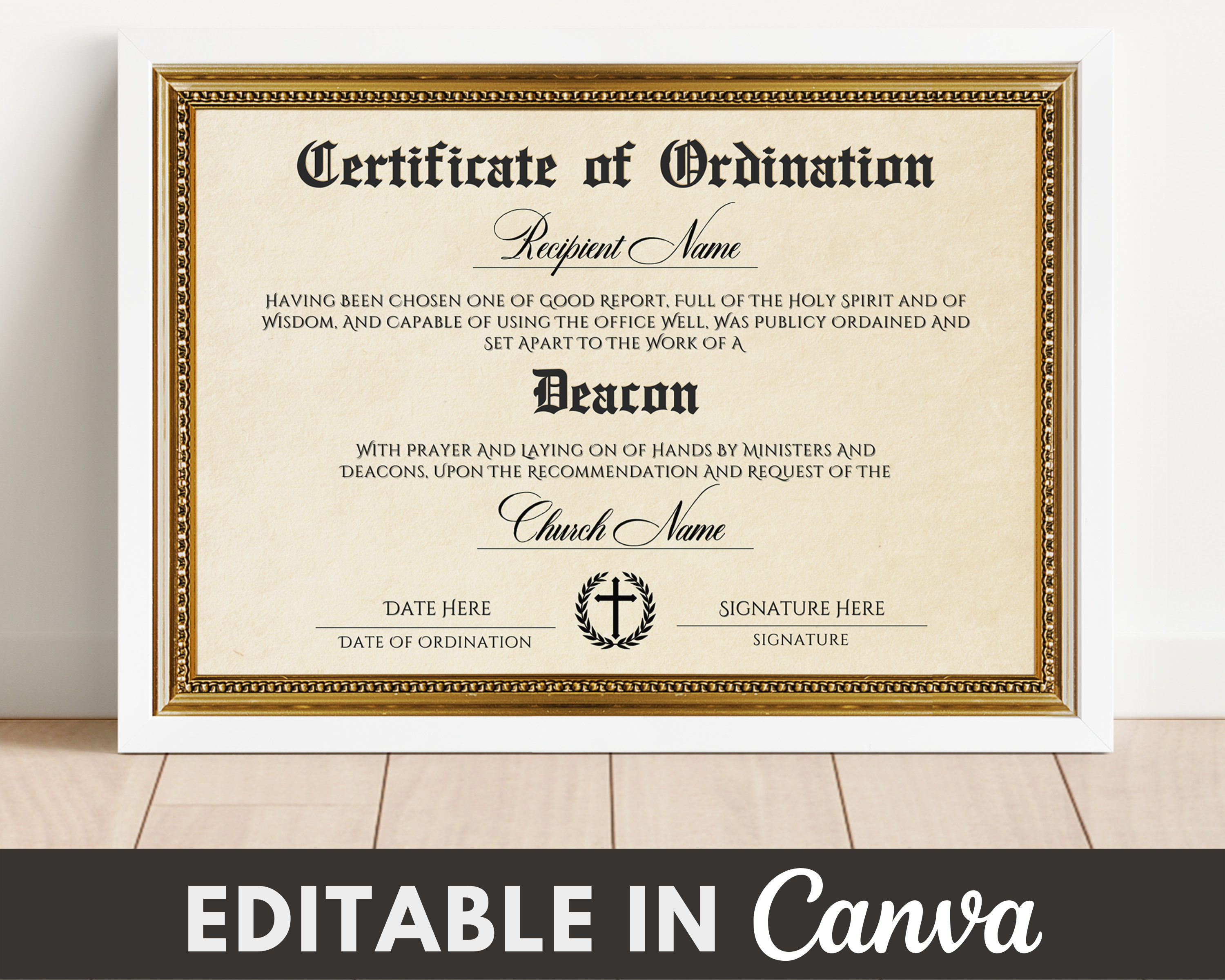 Deacon Ordination Letter