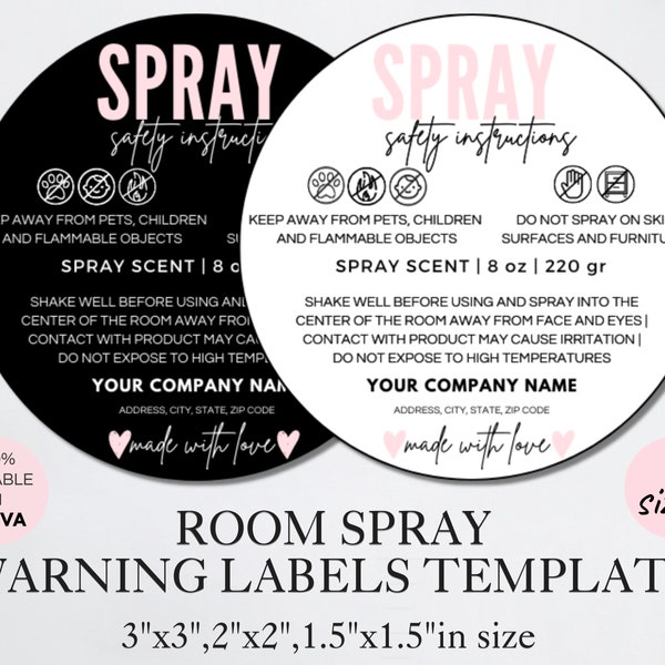 Warning Labels for Room Spray - Etsy