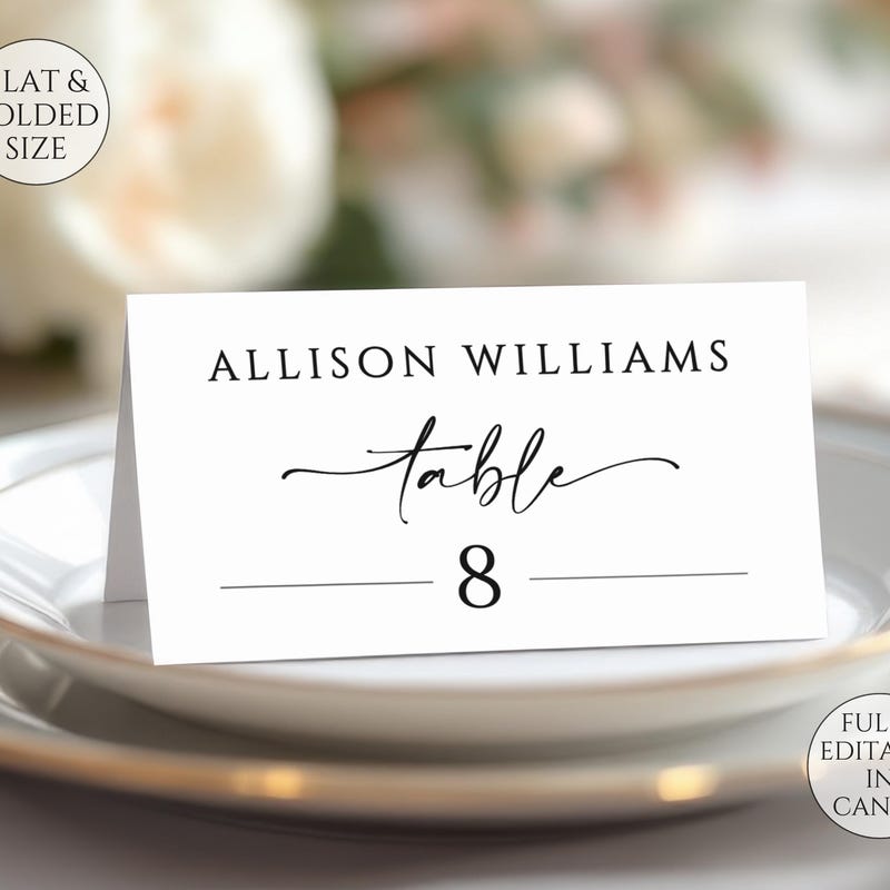 Table Name Cards - Etsy