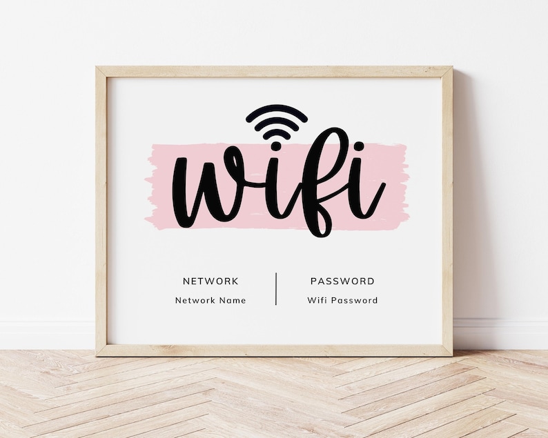 Wifi Password Template Editable Wifi Password Sign Printable - Etsy