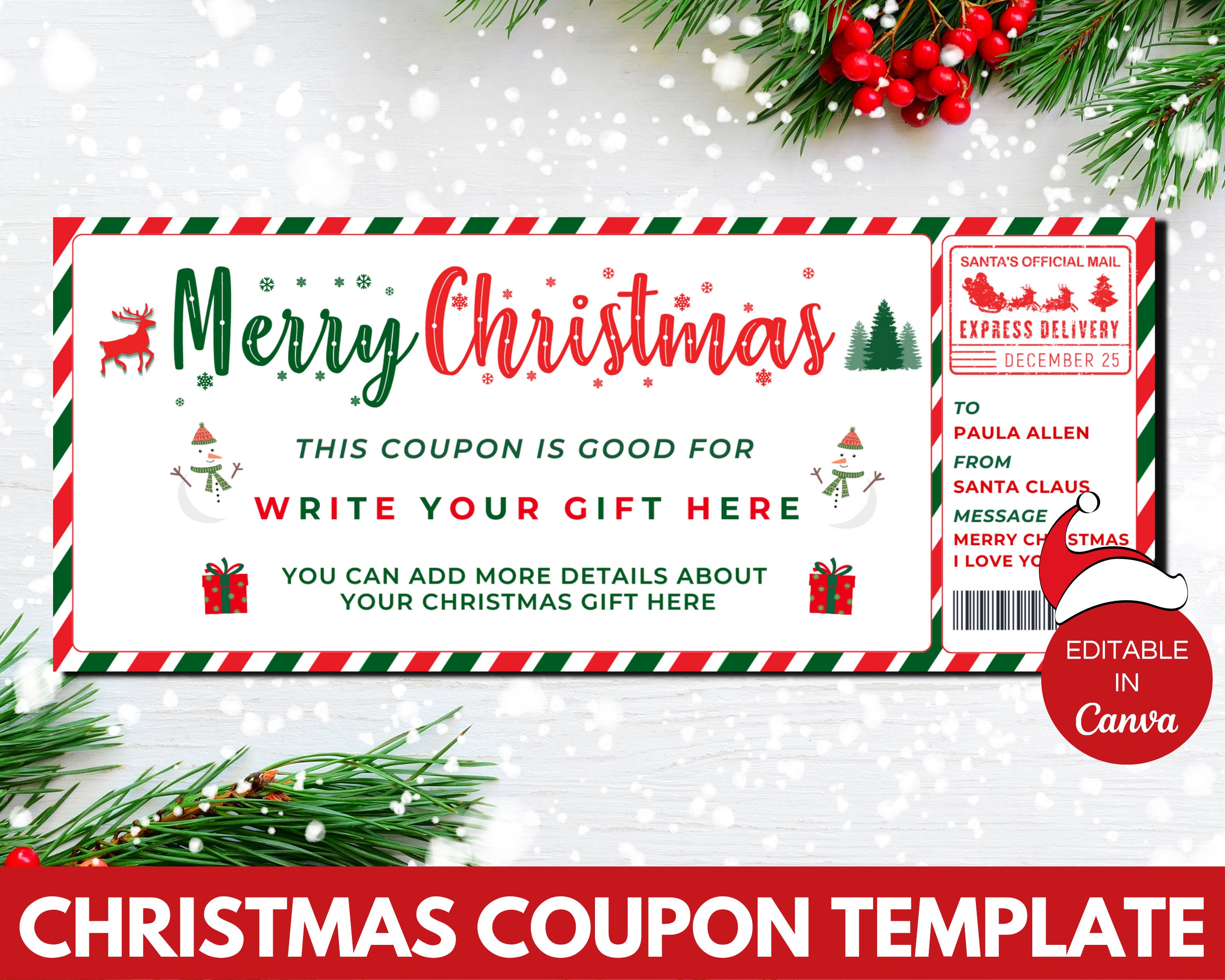 Holiday Coupon Template