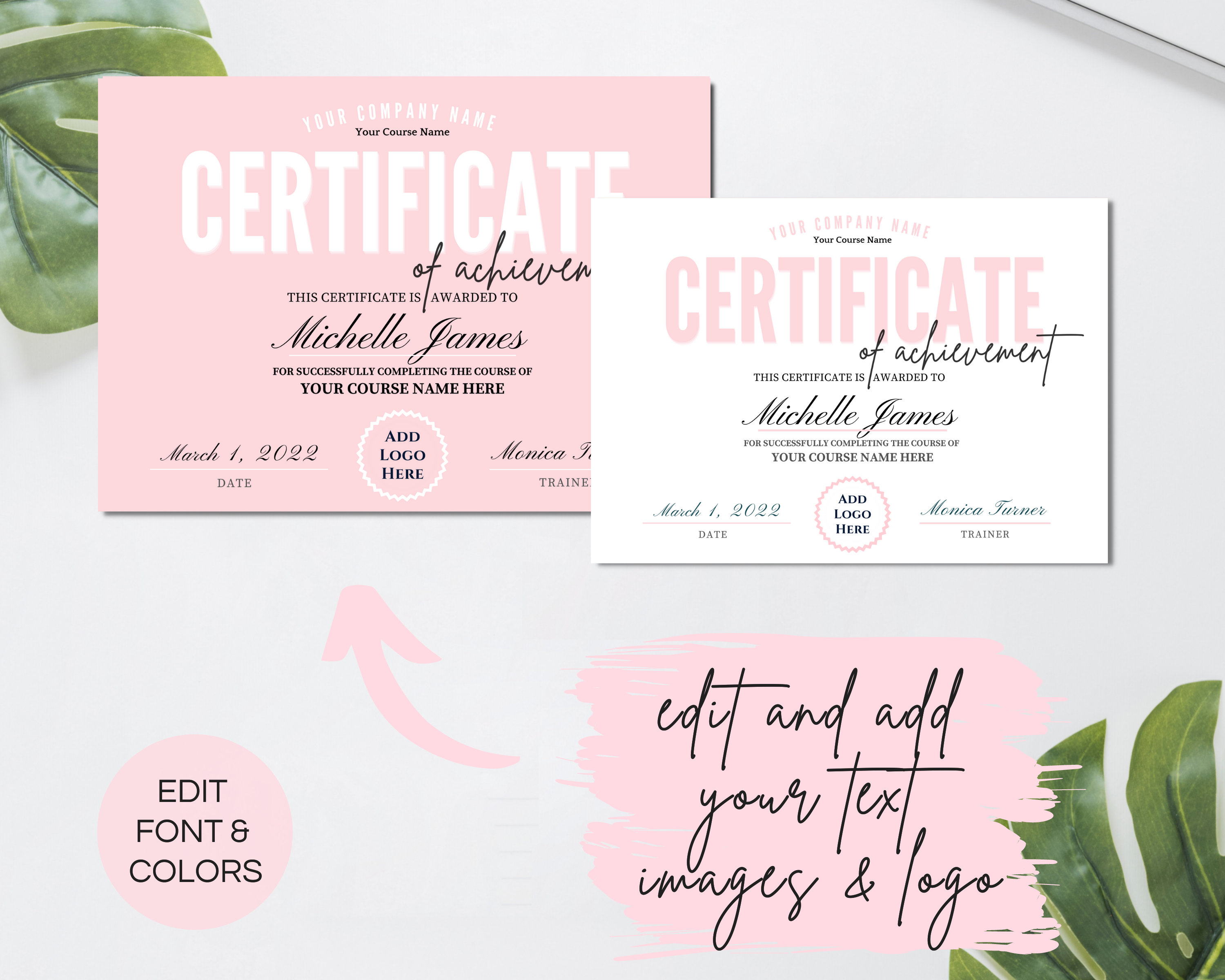 Certificate of Achievement, Printable Makeup Artist Lashes Achievement ...