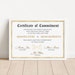 Commitment Certificate Template, Printable Certificate of Commitment ...