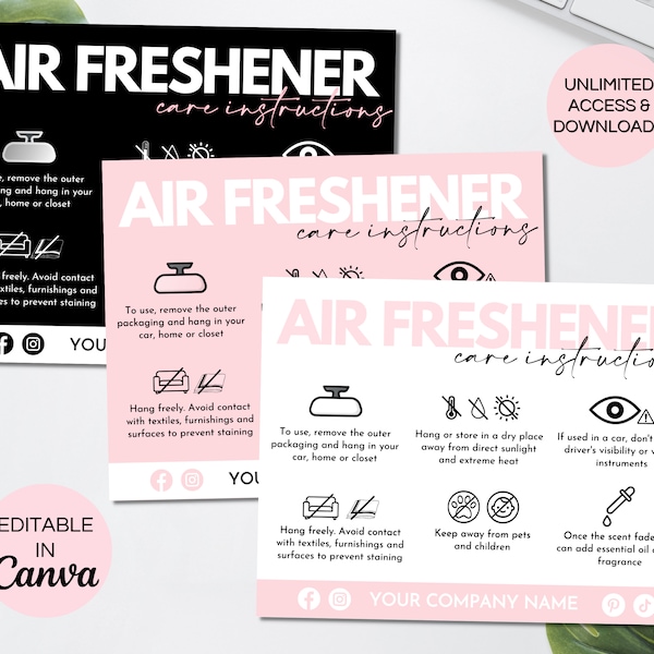 Air Freshner Labels - Etsy