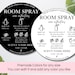 Room Spray Warning Label Template, Editable Spray Caution Label ...