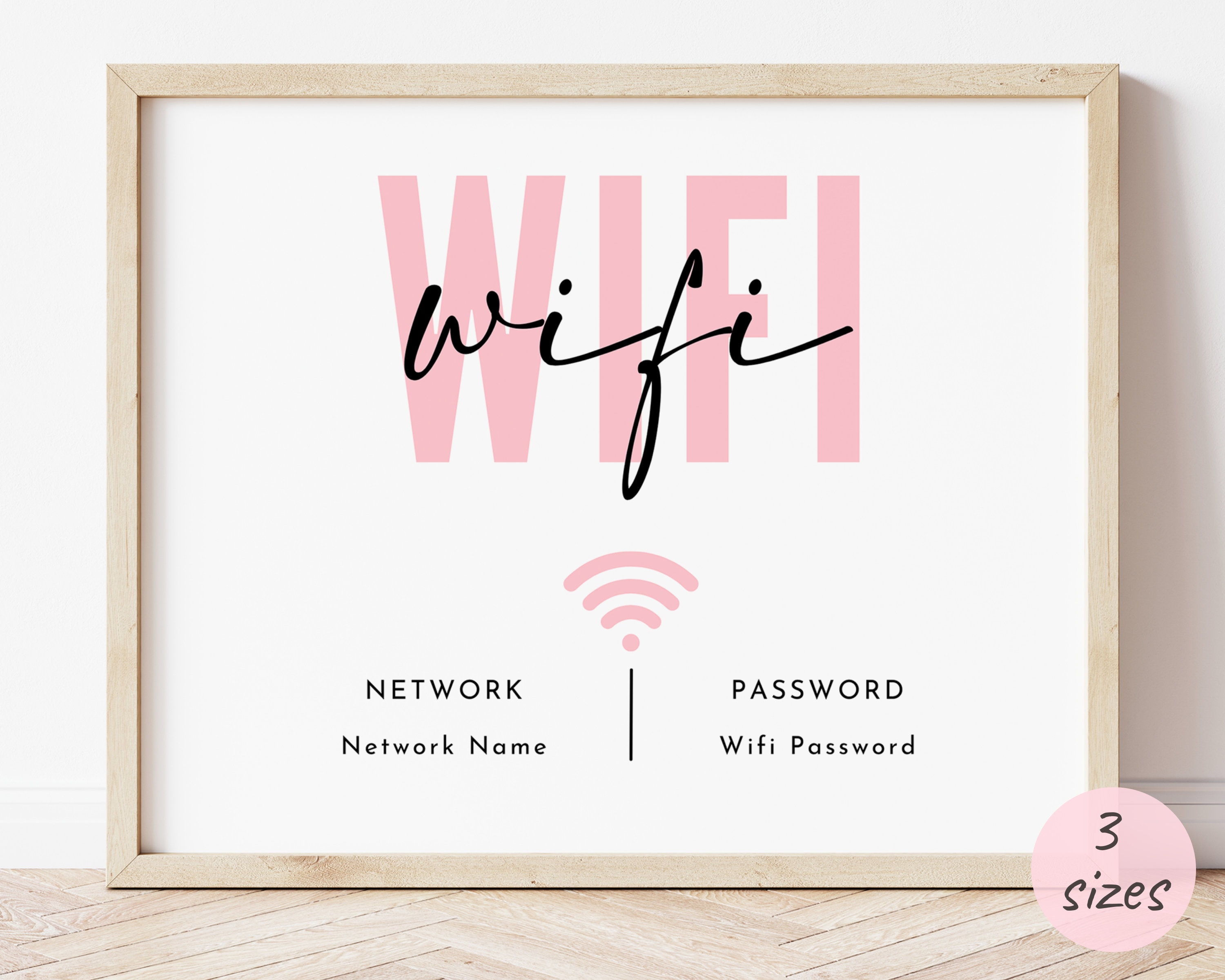 Editable Wifi Password Sign Printable Wifi Sign Airbnb Signs - Etsy Canada