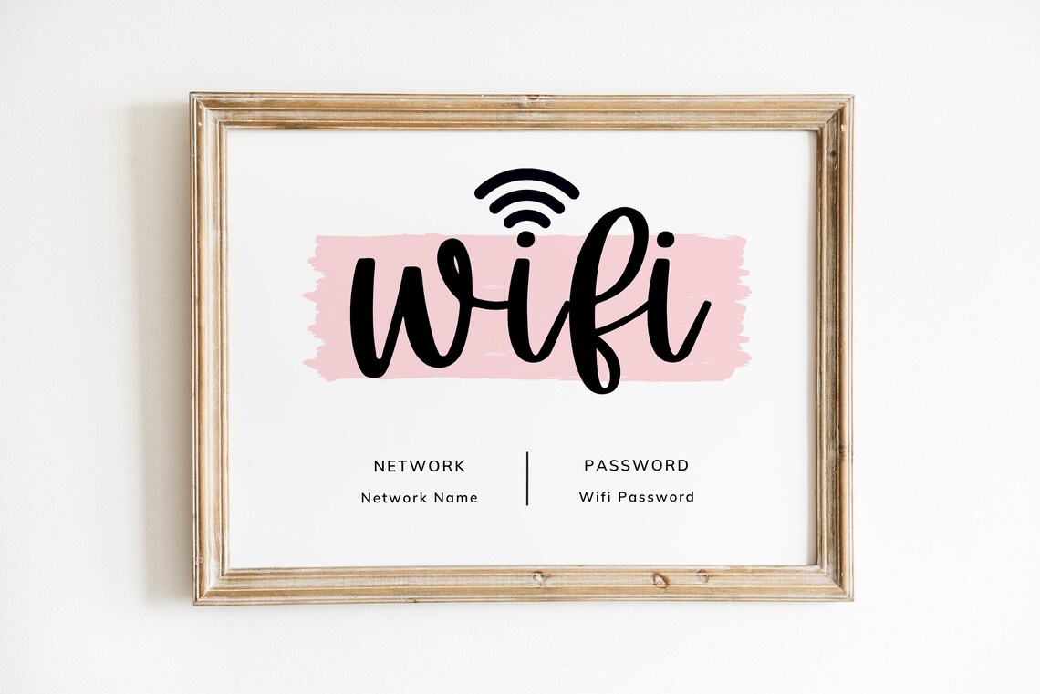 Wifi Password Template Editable Wifi Password Sign Printable - Etsy