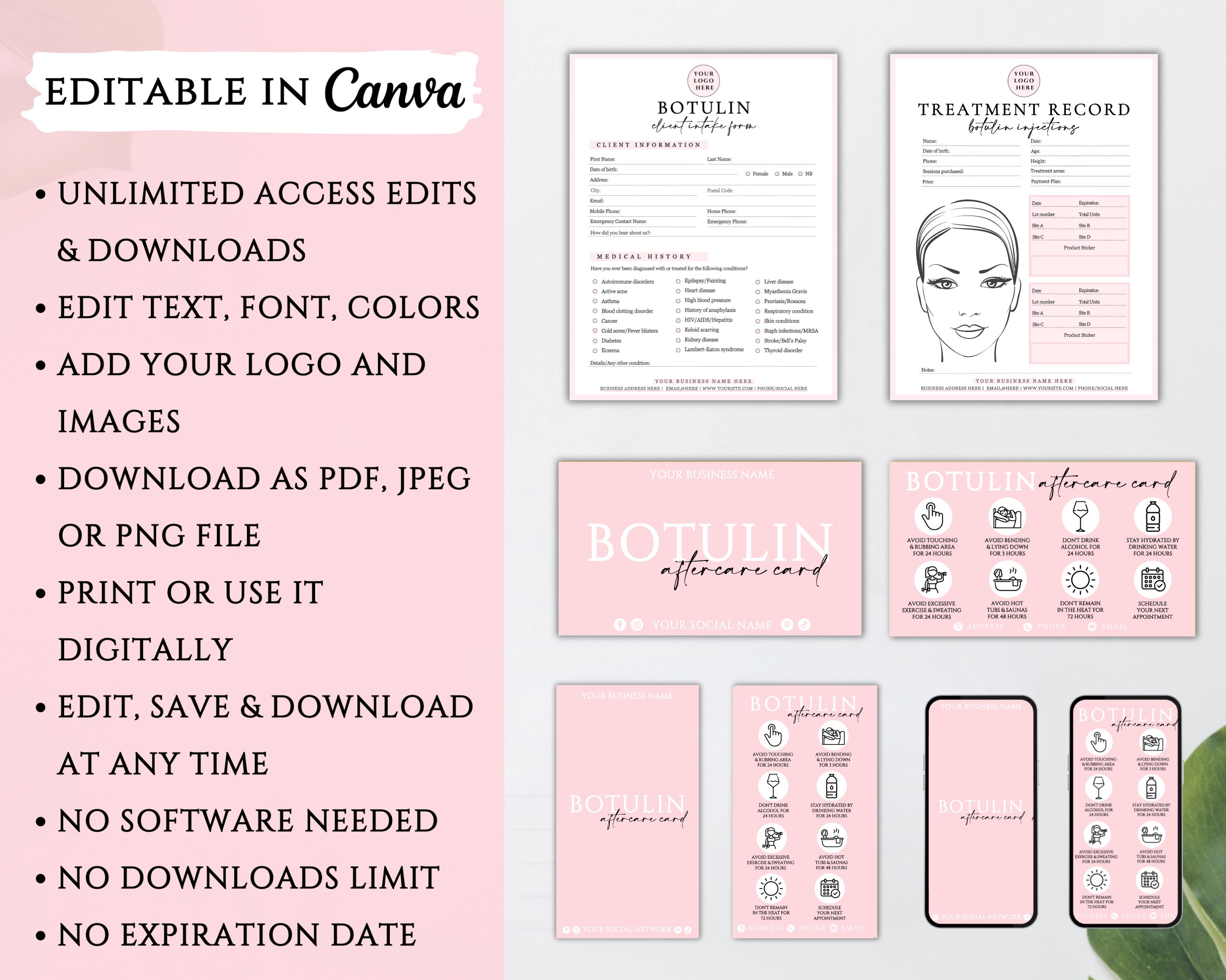 Botulinum Injections Forms, Printable Botulinum Injection Consent ...