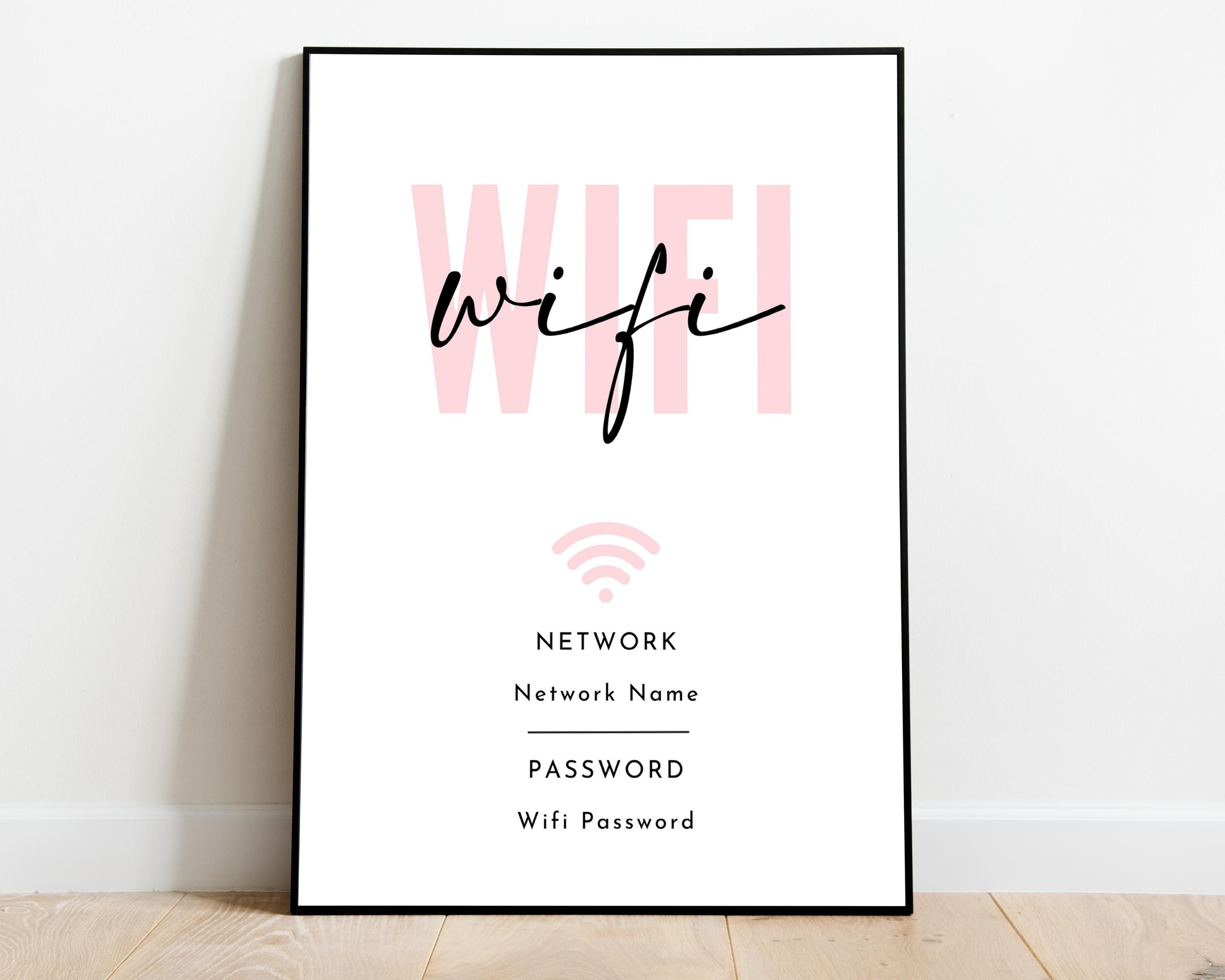Wifi Password Sign Printable Editable Free Wifi Sign - Etsy
