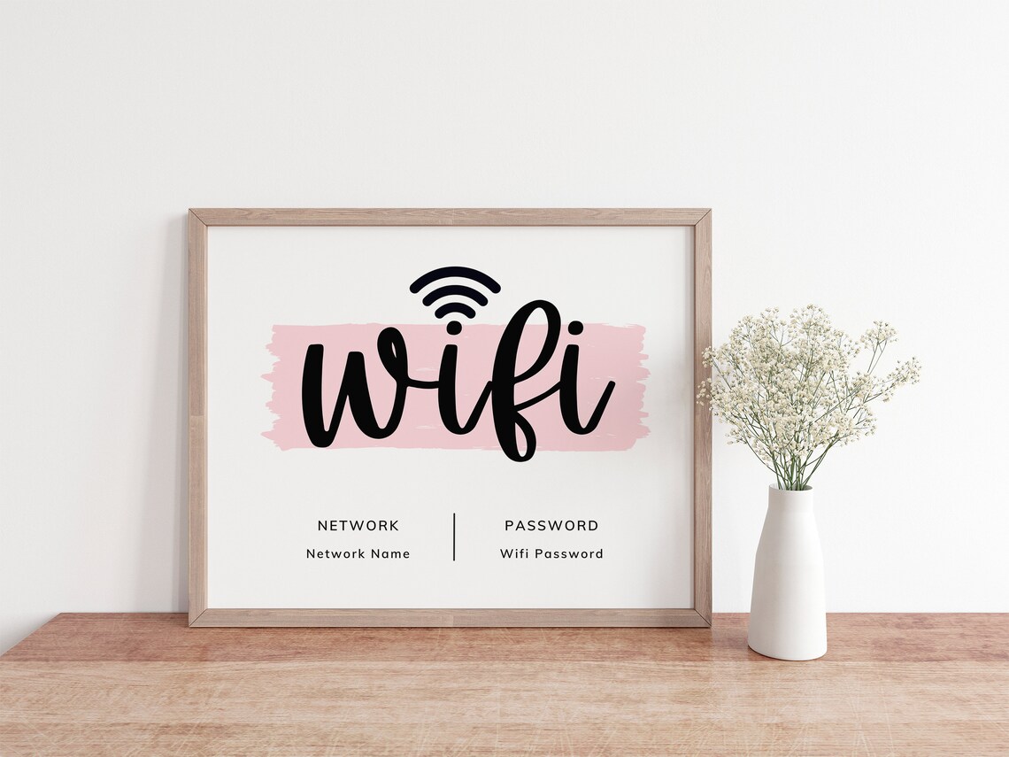 Wifi Password Template Editable Wifi Password Sign Printable - Etsy