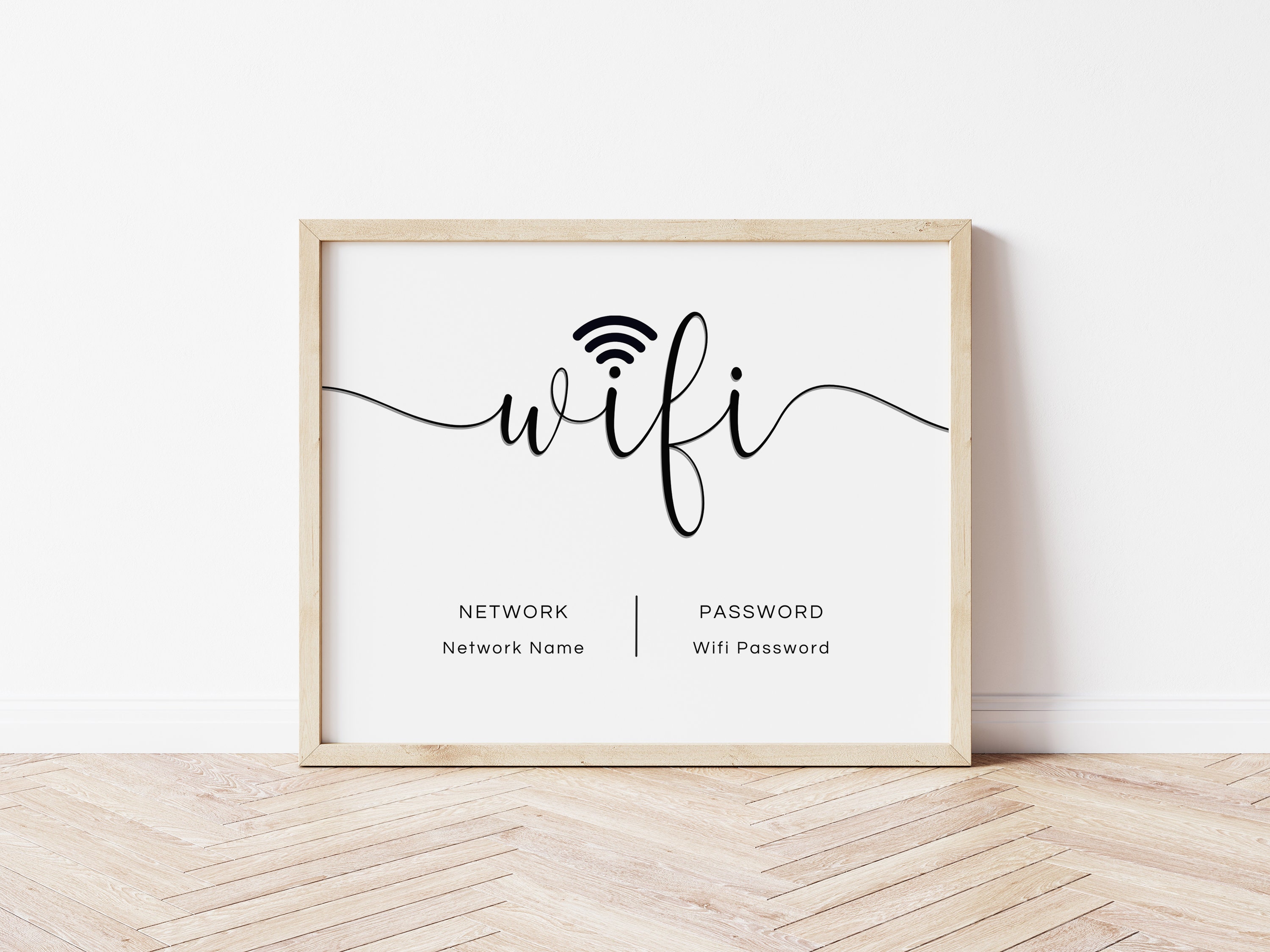 Wifi Sign Template, Custom Wifi Password Sign, Editable Hosting Signs ...