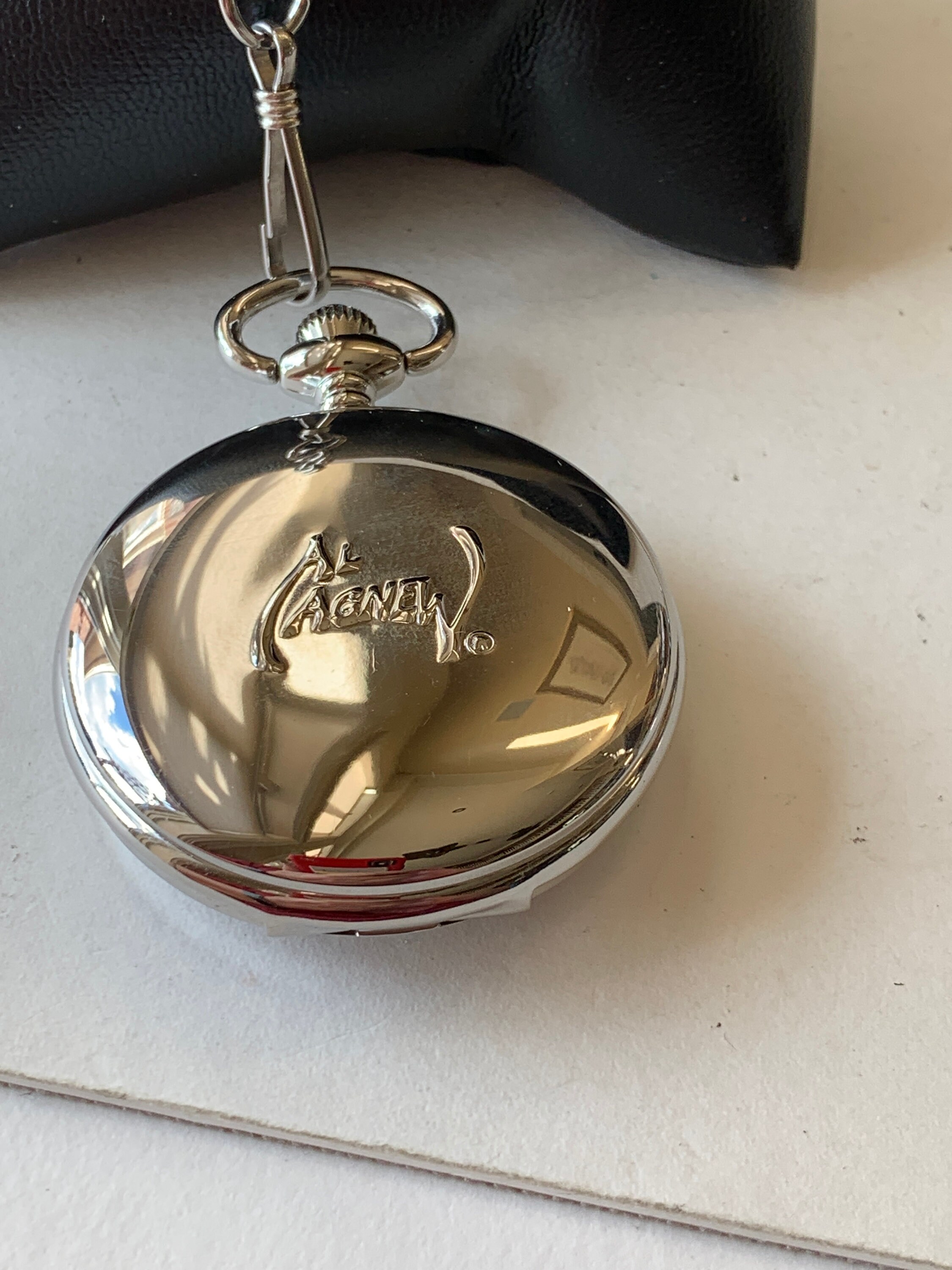 Vintage Avon Silvertone Wolf Pocket Watch by Al Agnew - Etsy