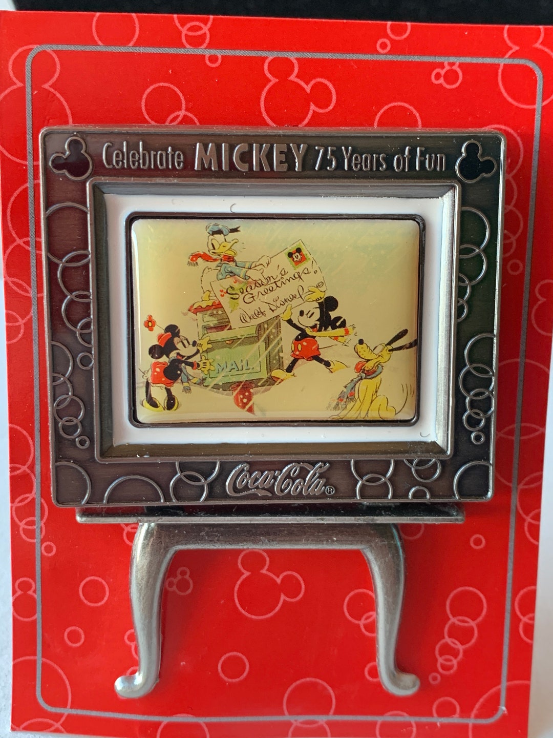 Vintage Mickey Mouse Coca Cola Easel Picture Frame 75th Anniversary - Etsy
