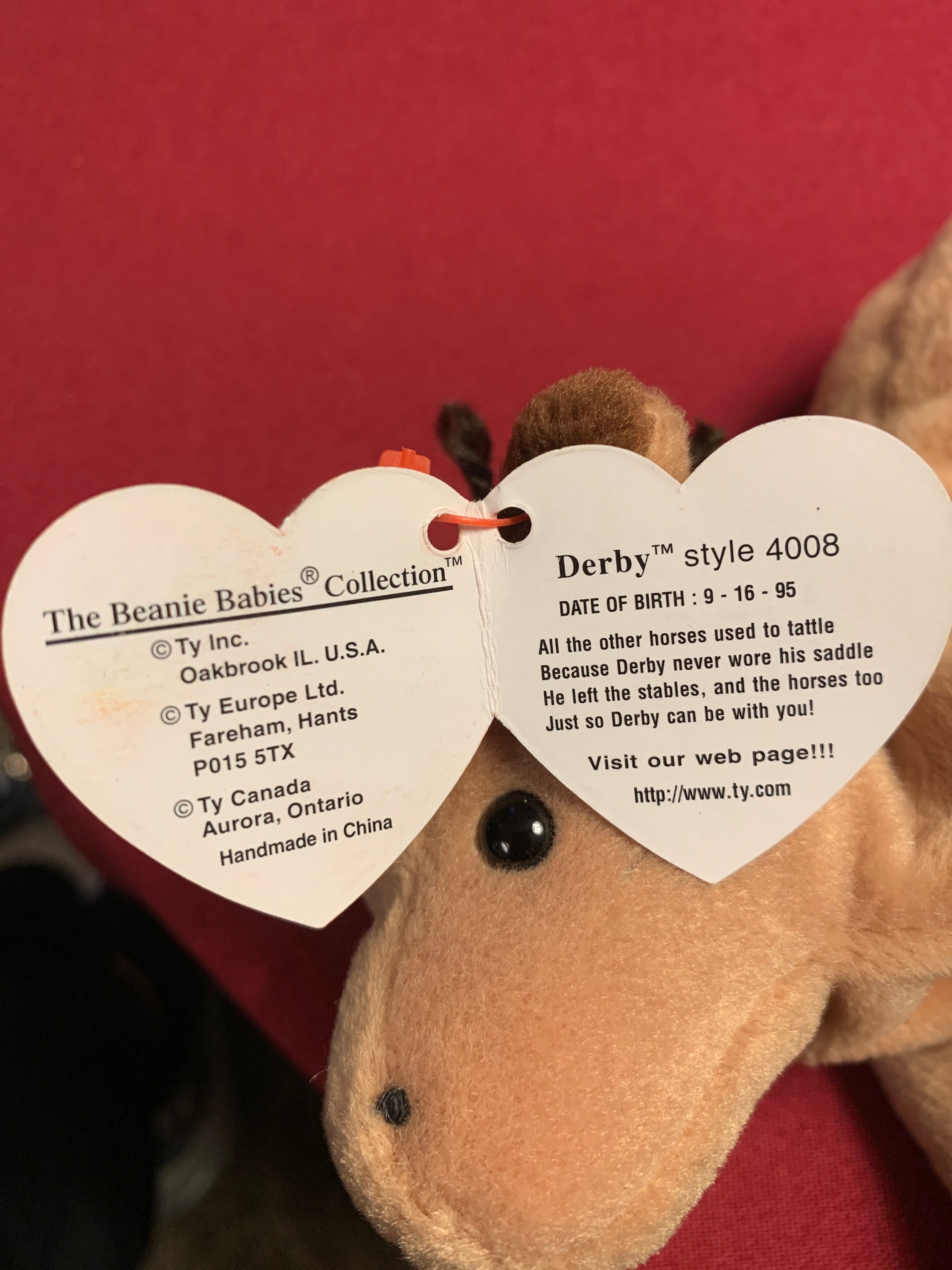 Rare Ty Beanie Baby Derby 1995 - Etsy